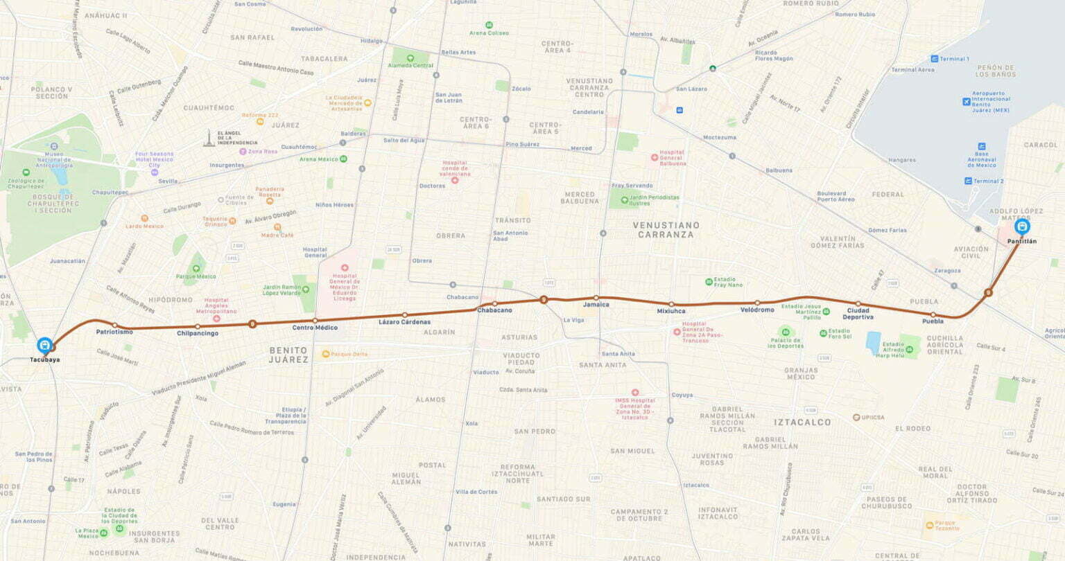 ️ Línea 9 Pantitlan - Tacubaya - red metro Ciudad de México